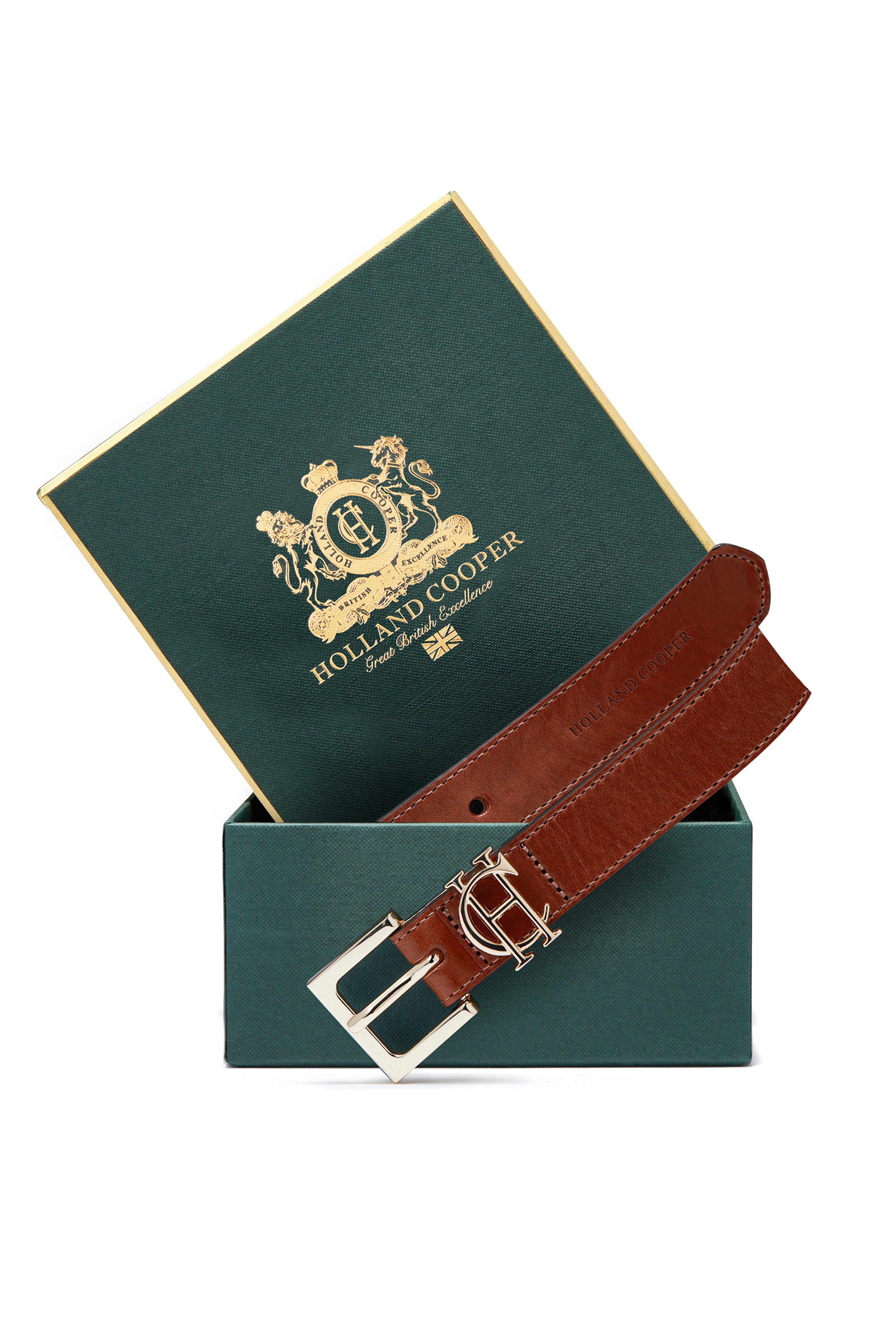 HC Slim Logo Belt (Tan) – Holland Cooper