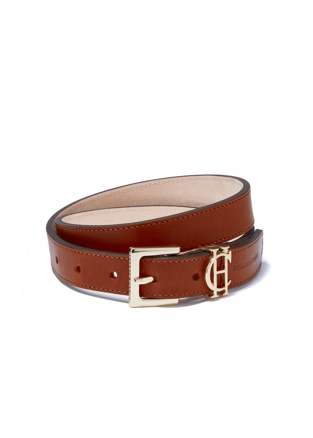 HC Slim Logo Belt (Tan) – Holland Cooper